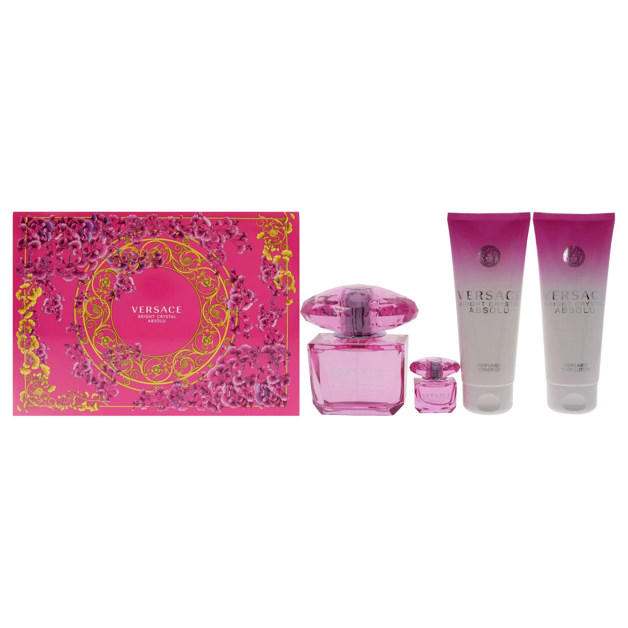 Bright Crystal Absolu by Versace for Women - 4 Pc Gift Set 3oz Eau de ...