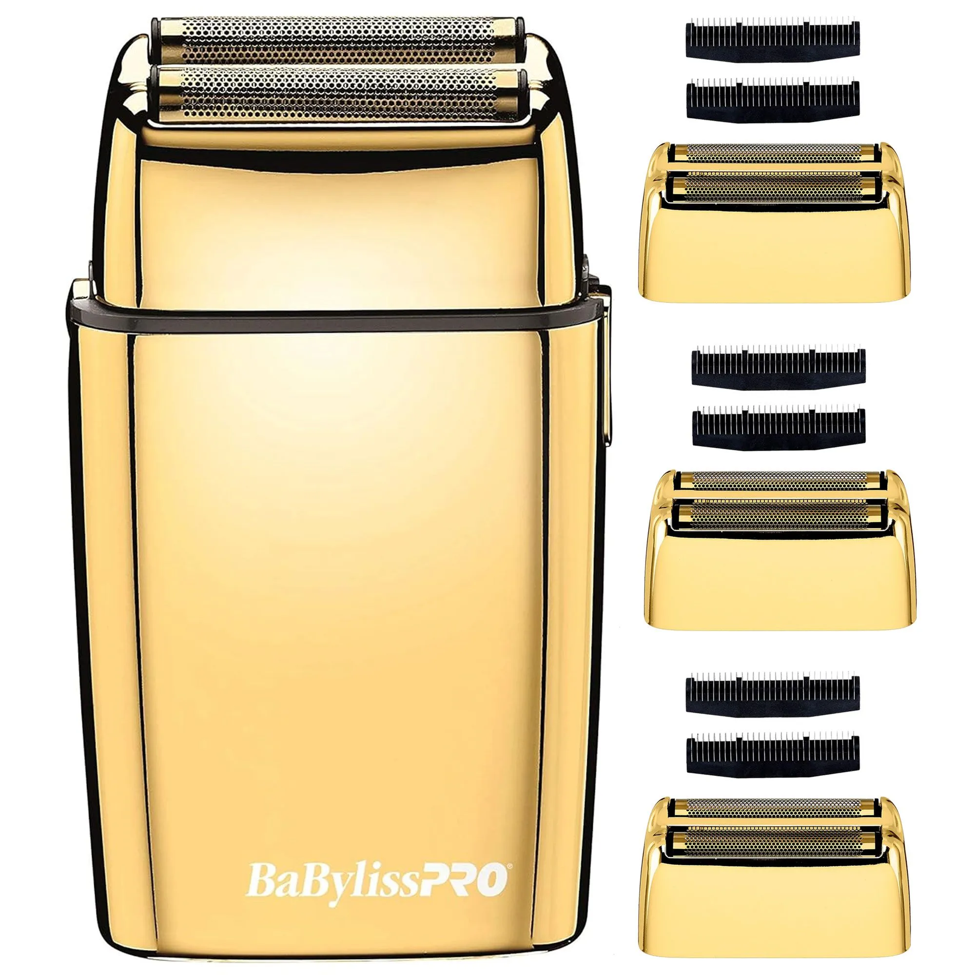 Babyliss Pro Foil FX02 Metal Double Foil Shaver + 3x Replacement Head ...