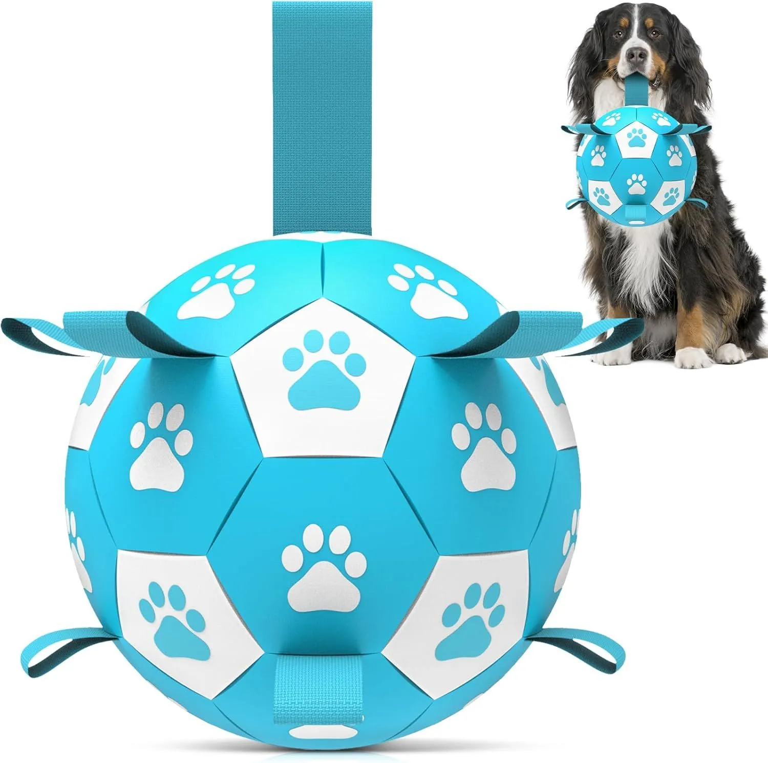 Dog Toys Soccer Ball with Straps Durable Dog Balls for Extra Large Dogs ...