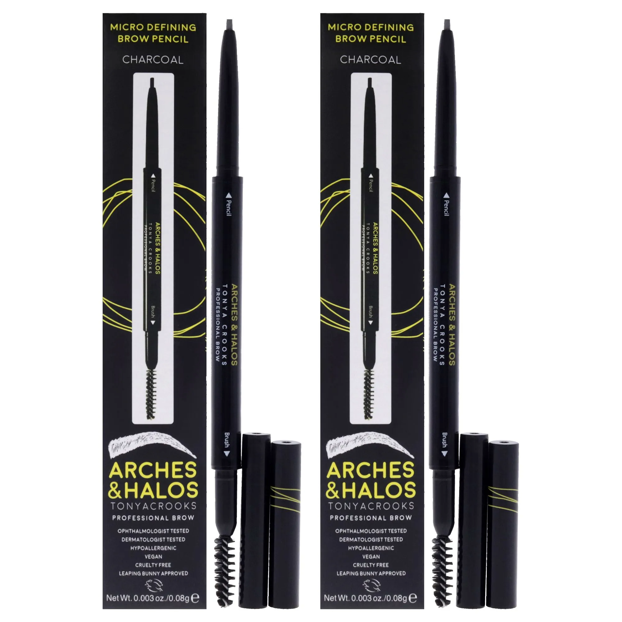 Micro Defining Brow Pencil - Charcoal by Arches and Halos for Women - 0 ...