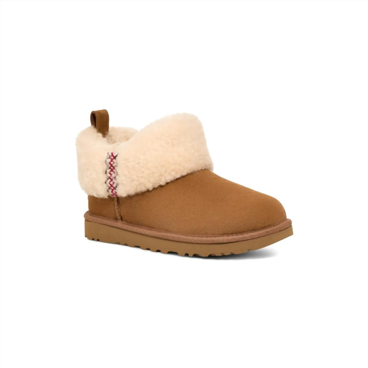 Ugg Women's Ultra Mini Ugg Braid Boot In Chestnut