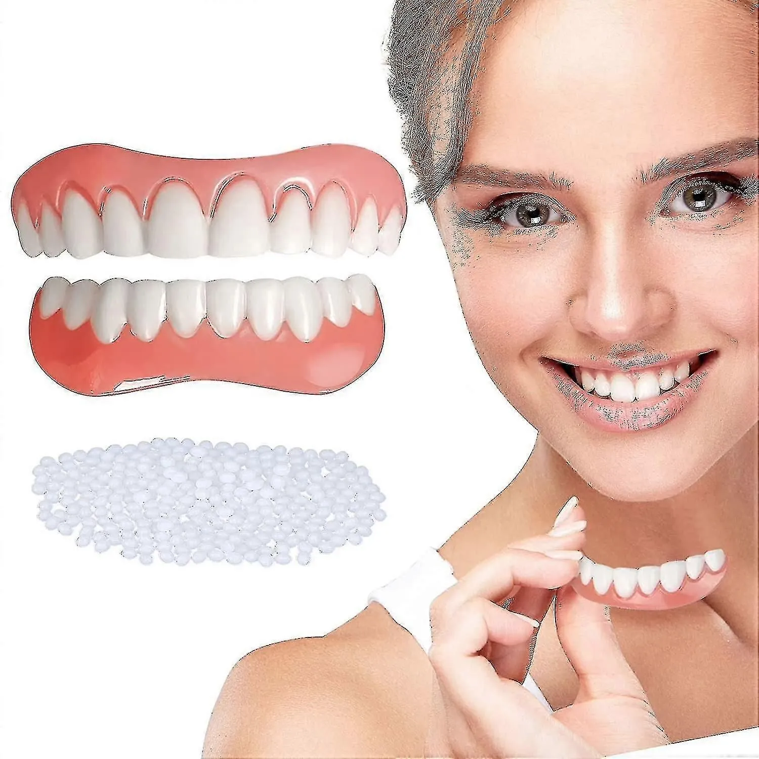 2022new 2 Sets Of Dentures, Upper And Lower Jaw Dentures, And ...