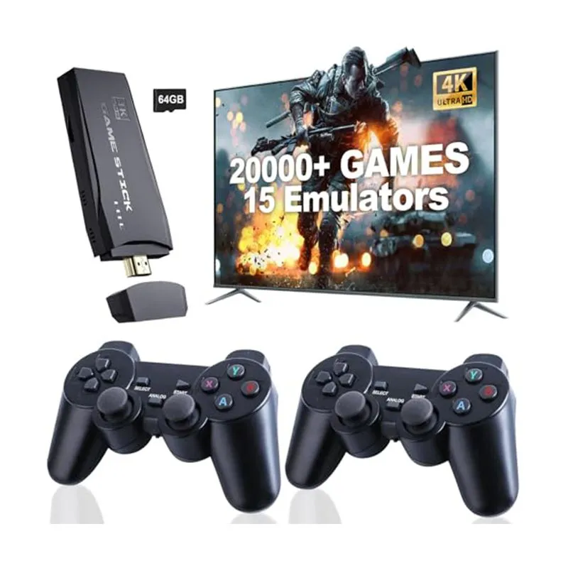 Upgraded Retro Gaming Console，2.4GHz Wireless Controller for TV – Plug ...