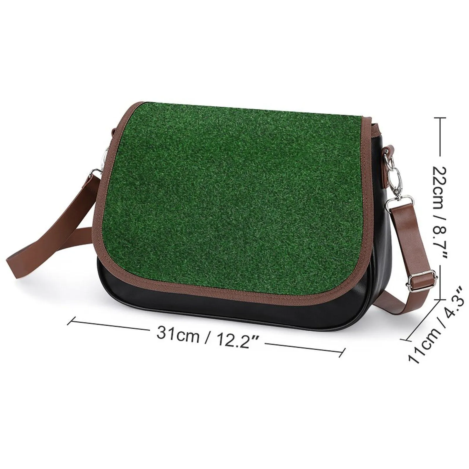 Grass Turf Fake Grass Green Grass Vintage Crossbody Bag for Women ...