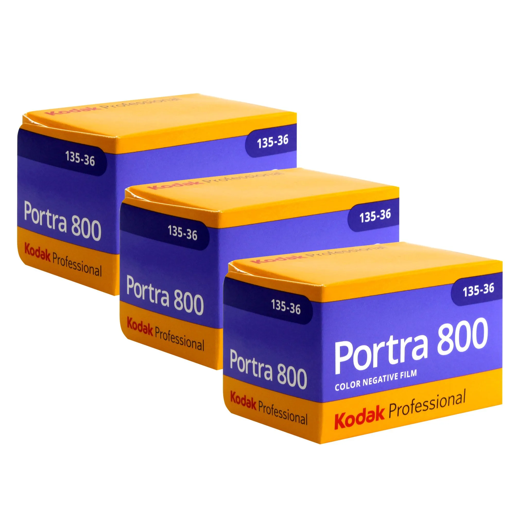 3x Kodak Professional Portra 800 Color Negative Film (35mm Roll Film ...