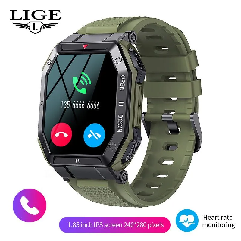 LIGE K55 Outdoor Bluetooth Talk Health Monitoring Heart Rate Blood ...