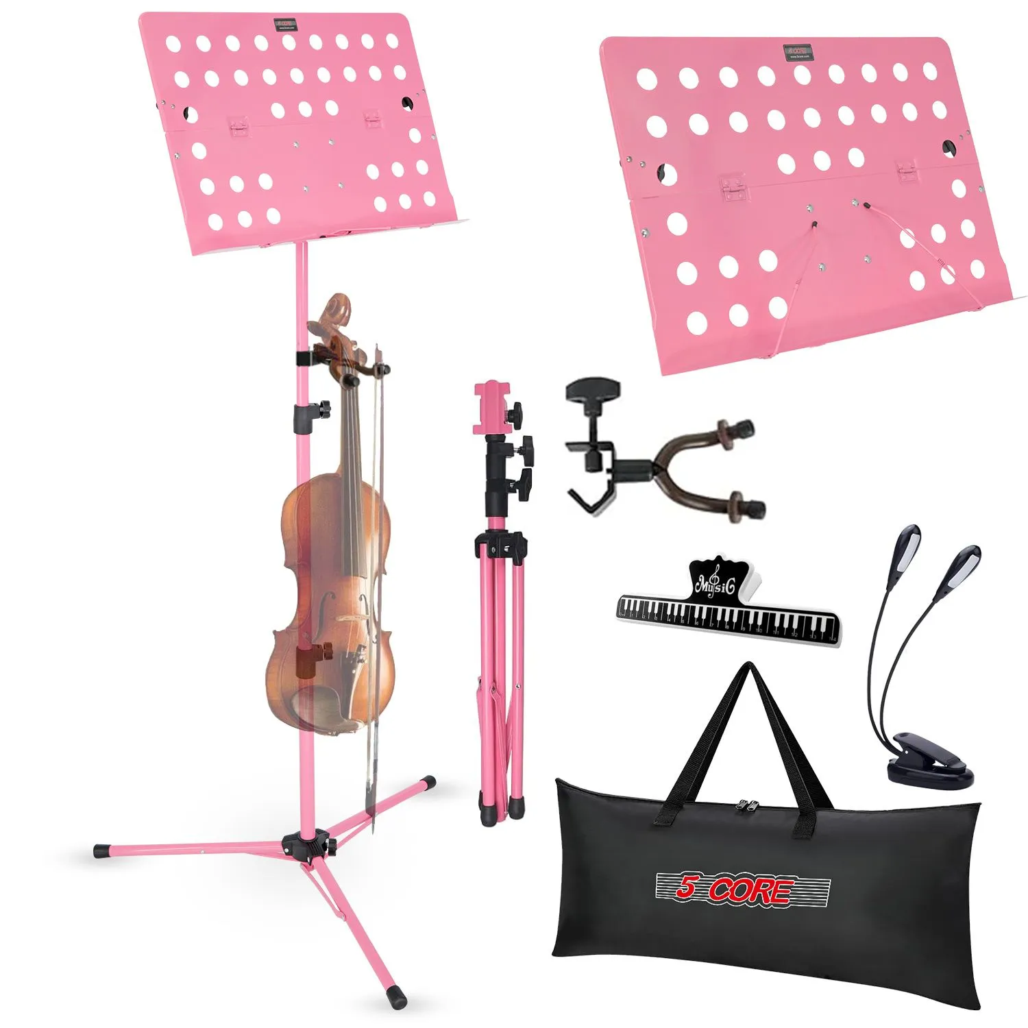 Music Stand For Sheet Music Portable Tripod Adjustable Folding Note ...