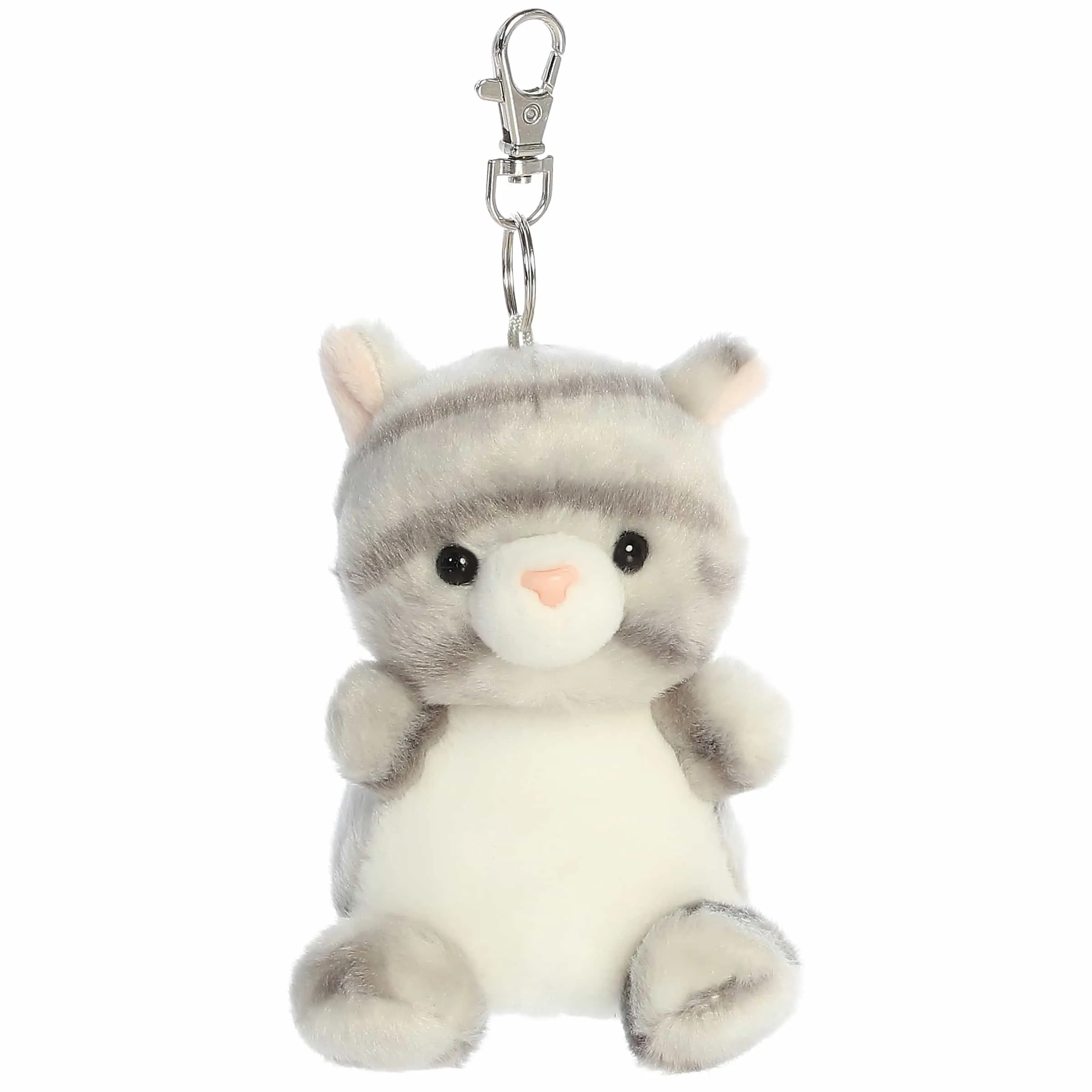 Aurora® Adorable Palm Pals™ 10cm Silver Kitty™ Gray Clip-On