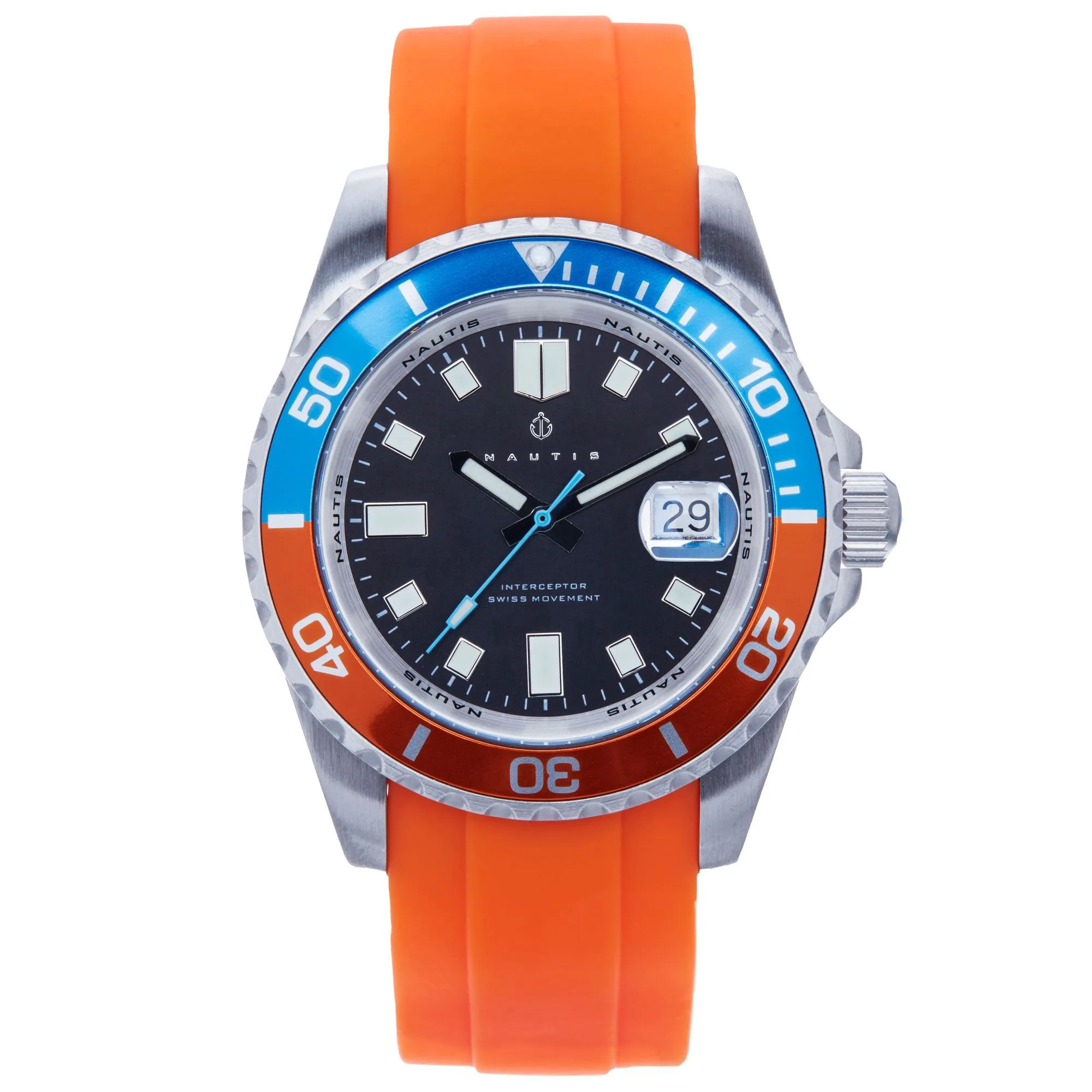 Nautis Interceptor Box Set with Interchangable Bands and Date Display ...