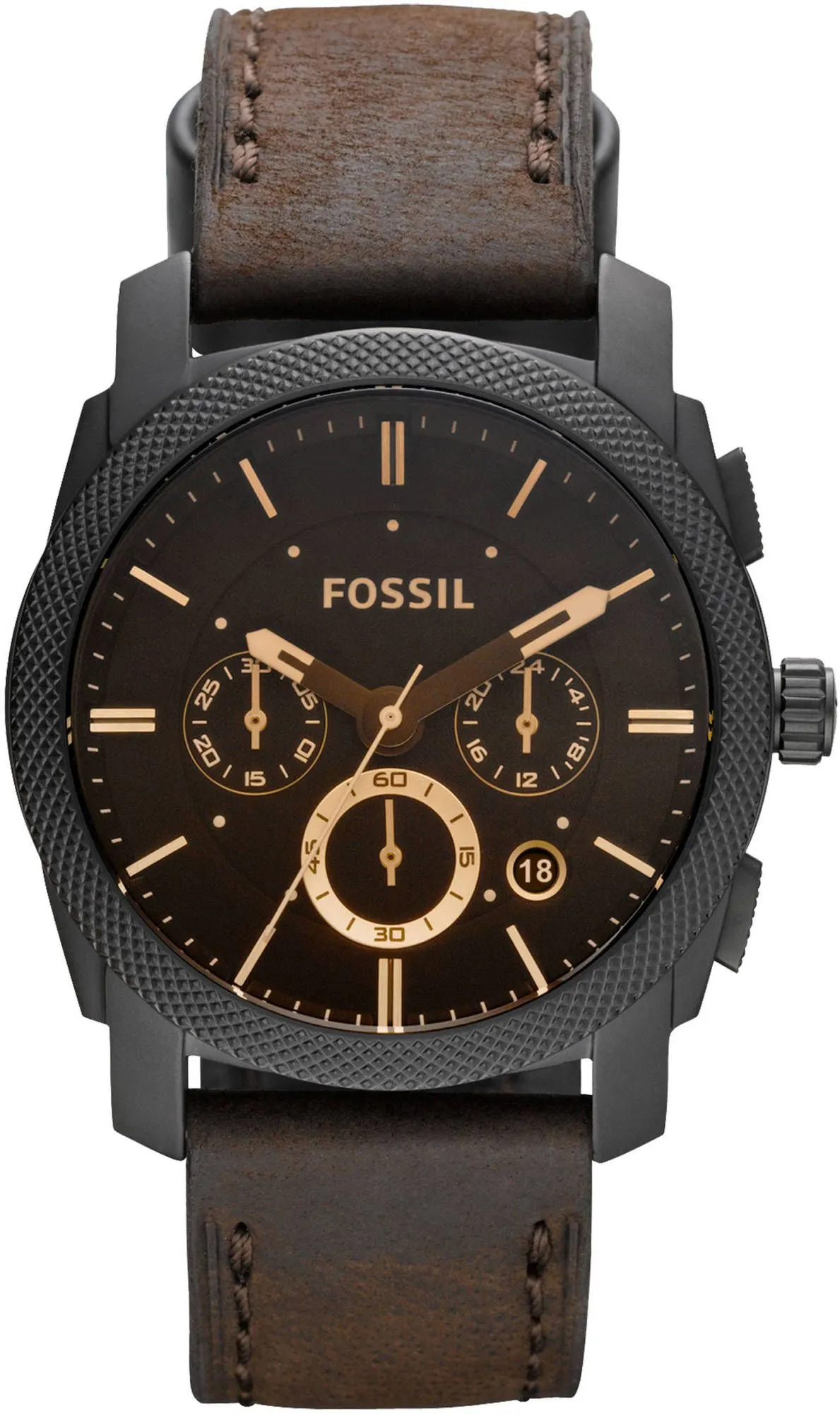 Fossil Machine Men's Watch with Leather Band FS4656 MACHINE MENS (Water ...