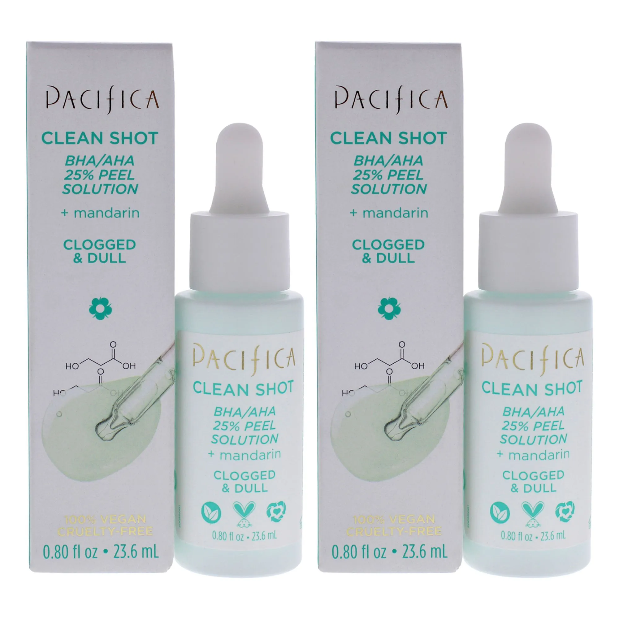 Clean Shot BHA-AHA 25 Percent Peel Solution by Pacifica for Unisex - 0. ...