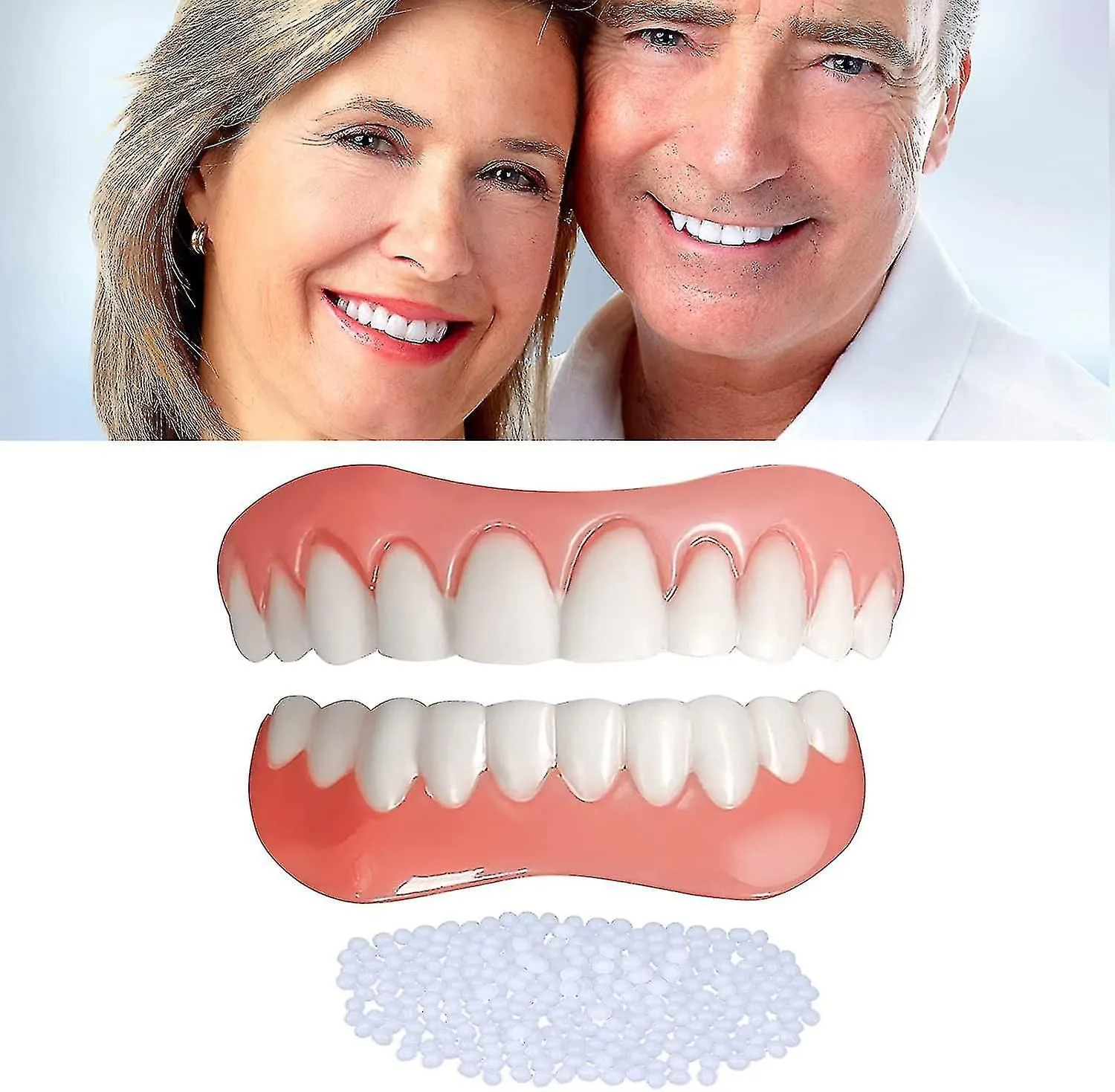 Fake Teeth, Cosmetic Fake Teth For Upper And Lower Jaw, Denture Teeth ...