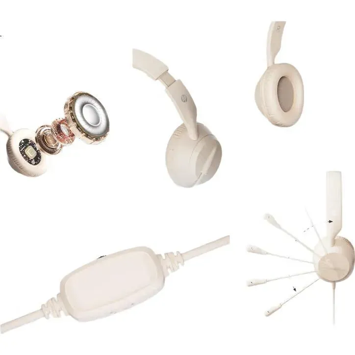 HP (HP) DHH-1601S Wired Headset Over-Ear Customer Service Call Center ...