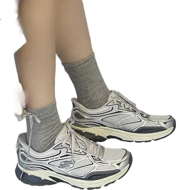 Skechers Silver Wing Shoes Cheng Yi Same Style Slip-On Men's Shoes ...